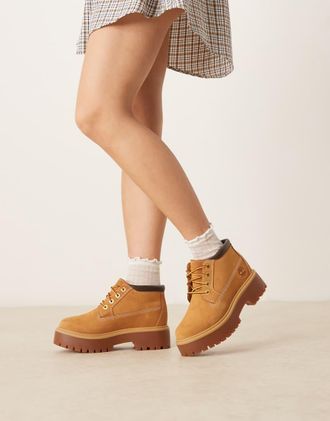 Timberland Stone Street - Nellie - Bottines à semelle plateforme en nubuck - Blé-Neutre