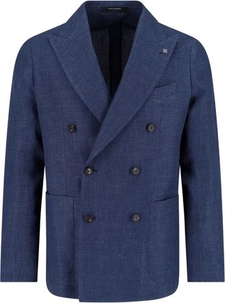Tagliatore Zweireihiger Blazer Aus Leinenmischung
