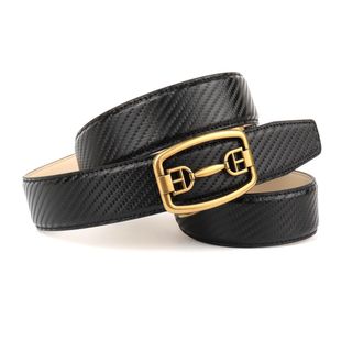 Anthoni Crown Herren Automatikg&uuml;tel in Karbon KB4SBKB10 G&uuml;rtel, Schwarz, 115