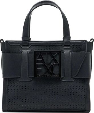 A|X Armani Exchange Femme, Sacs, Noir, Taille: ONE Size Shopper en tissu technique monochrome