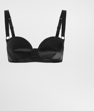 Dolce & Gabbana Balconette-bh Aus Satin Mit Kegelf&ouml;rmigen K&ouml;rbchen - Frau Unterw&auml;sche Schwarz 2b
