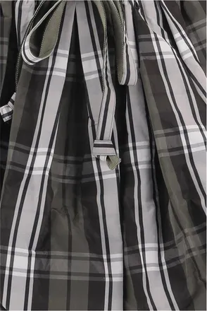 Patou Womens Flared Check Pattern Skirt Multicolour Polyester