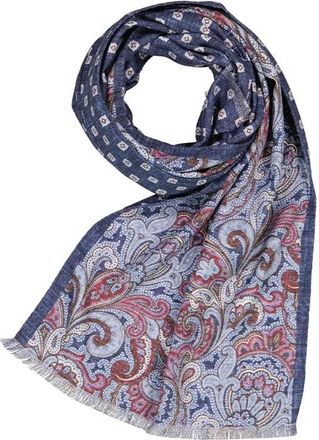 Ascot Herren Schal blau Seide