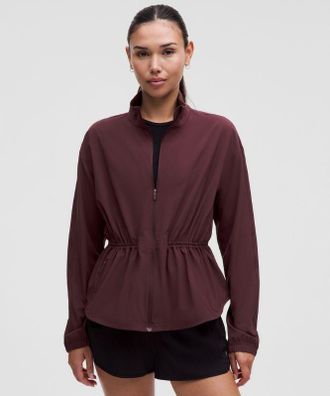 lululemon Veste de course &agrave; taille ajustable et protection anti-UV pour Femmes - Violet - Taille XL