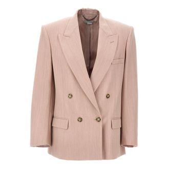 Stella McCartney Double-breasted Wool Blazer - - Jackets - Damen - Rosa - XS