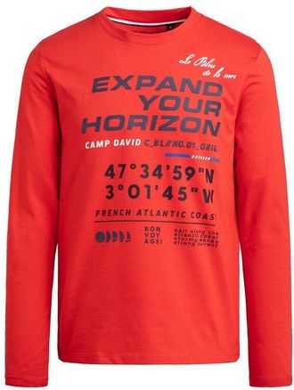Camp David Rundhalsshirt aus Baumwolle