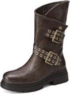 Queen Helena Bottines à double boucle Bottes basses pour femme X33-56, marron, 35 EU