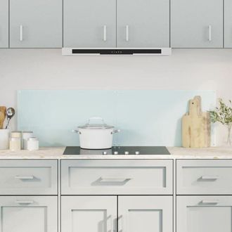 vidaXL K&uuml;chenr&uuml;ckw&auml;nde 2 Stk. Wei&szlig; 70x60 cm Hartglas - Vidaxl