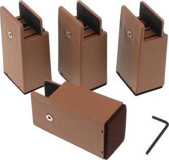 BESPORTBLE NUOBESTY Tischbeinverl&auml;ngerung 4 St&uuml;ck Braun 67X67X5Cm M&ouml;belerh&ouml;hung f&uuml;r B&uuml;ro und Zuhause mit Vielseitiger Anwendung und Hoher Stabilit&auml;t