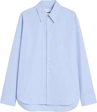 Jil Sander buttoned long-sleeved cotton shirt - Blau