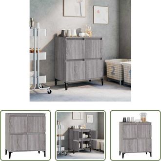 vidaXL Holzwerkstoff - Sideboard Grau Sonoma 60x35x70 cm Holzwerkstoff