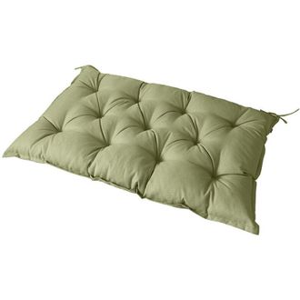 Enjoy Home Coussin palette outdoor uni 120x80cm - Polyester d&eacute;perlant & anti-UV - 120x80cm - Vert olive
