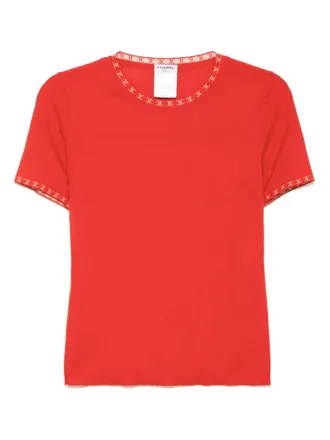 Chanel haut en maille (2001) - Rouge