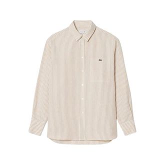 Lacoste Damen, Blusen & Hemden, Beige, MGr&ouml;&szlig;e