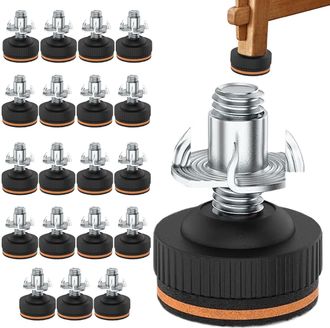 Generic M&ouml;bel-Nivellierf&uuml;&szlig;e, M&ouml;belnivellierer, Tischf&uuml;&szlig;e, 20 x verstellbare F&uuml;&szlig;e mit -Pads, Beinnivellierer, Tischnivellierer f&uuml;r M&ouml;bel, Tisch, Schr&auml;nke