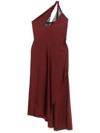 Coperni robe longue &agrave; design asym&eacute;trique - Rouge