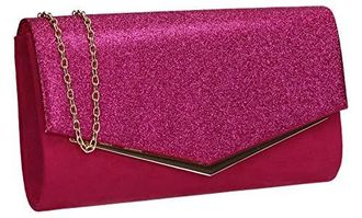Swankyswans Janey Pochette enveloppe brillante, fuchsia, One Size