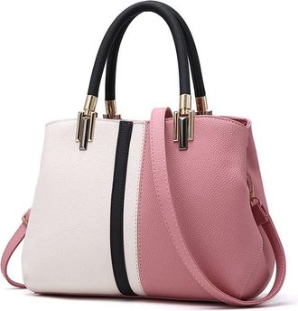 Nevenka Geldb&ouml;rsen und Handtaschen f&uuml;r Frauen Top Griff Taschen Leder Satchel Totes Umh&auml;ngetasche Von (Pink)