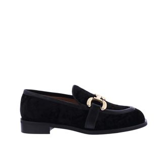 Paris Punk Samt Schwarze Damenschuhe - - Shoes - Damen - Schwarzk - 37 EU