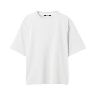 Jacquemus Homme, Tops, Blanc, Taille: L T-shirt ras du cou