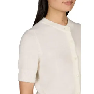 Sams&oslash;e & Sams&oslash;e Cardigan &agrave; col rond en laine m&eacute;lang&eacute;