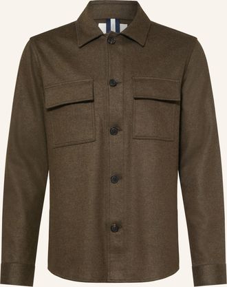 Profuomo Profuomo Flanell-Overshirt gruen