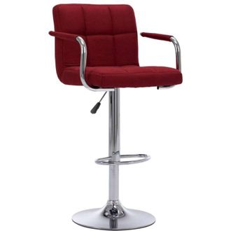 vidaXL Barhocker Weinrot Stoff vidaXL