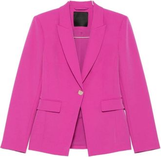 Liu Jo Femme, Vestes, Rose, Taille: 40 FR Blazer cintr&eacute;