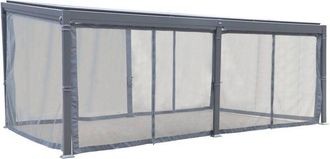 Hesperide Hesperide - Moustiquaire pour pergola bioclimatique Avila graphite 6 x 3,5m en polyester - Hesp&eacute;ride