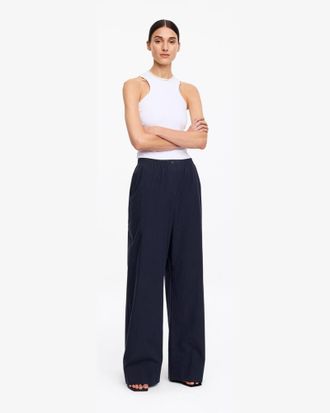 Arket Lockere Baumwollhose -Blau