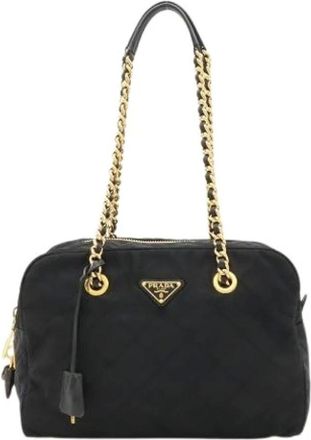 Prada Pre-owned Vintage Quilted Shoulder Bag - Femme - Pre-owned - Noir - Taille: ONE Size