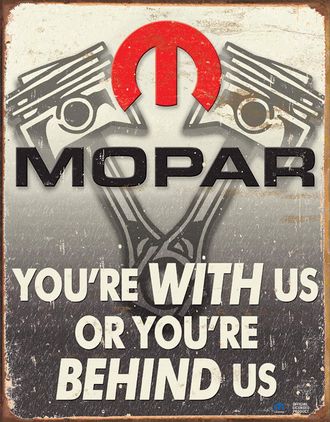 Desperate Enterprises Mopar You Are Behind Us Blechschild Usa GroÃY NEU 40x31cm S4311