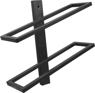 Aboofan Dekoratives Eisenregal für Weinflaschen Platzsparendes Doppelschichtiges Display mit Fächern für Bar Zuhause und Hotel