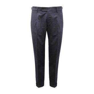 Berwich Wollhose RetroLong Stil - - Trousers - Herren - Blau - L