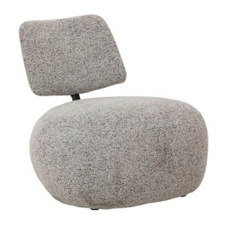 Made In Meubles Made In Meubles - Fauteuil en tissu bouclette avec dossier gris Calya