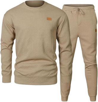 Generic Survetement Tendance Homme Ensemble Beige Chic Vetements Surchemise Chemisette Imprimé Fond Cuir Randonnée Bapteme Tropical Champetre Foncé Bouton Ech