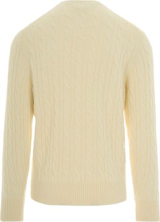 Lacoste Cable-Knit Wool Sweater - Beige