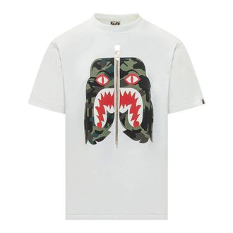A Bathing Ape A Bathing Ape, Homme, Tops, Blanc, Taille: XL 1st Camo Tiger Tee