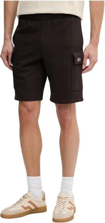 Lacoste Homme, Shorts, Noir, Taille: S Shorts Cargo en Molleton de Coton