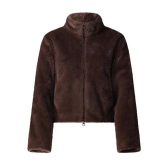 Marc Cain Vestes en fausse fourrure et peau lain&eacute;e - Femme - Vestes - Brun - Taille: 44 FR