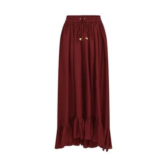 Zimmermann Femme, Jupes, Rouge, Taille: 40 FR Aster Maxi Skirt