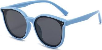 Generic Lunettes de soleil polarisées pour enfants de 3 à 12 ans - Monture souple - OEil de chat - Protection UV400, bleu, Taille unique