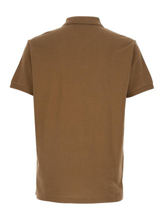 Polo Ralph Lauren Mens Polo Shirt Slim Fit Brown Cotton T-Shirts And Polos