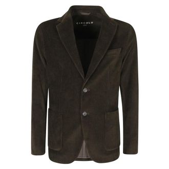 Circolo 1901 Homme, Vestes, Brun, Taille: 2XL Blazer en velours c&ocirc;tel&eacute;