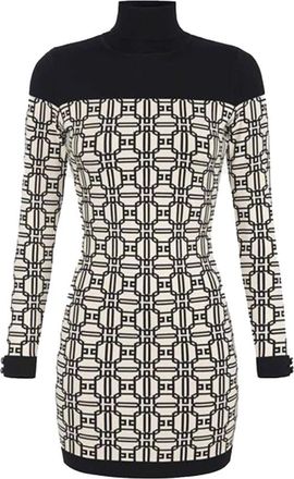 Elisabetta Franchi Logo Rollkragen-Minikleid - - Dresses - Damen - Wei&szlig; - S