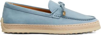 Tod's mocassins &agrave; bords tress&eacute;s - Bleu
