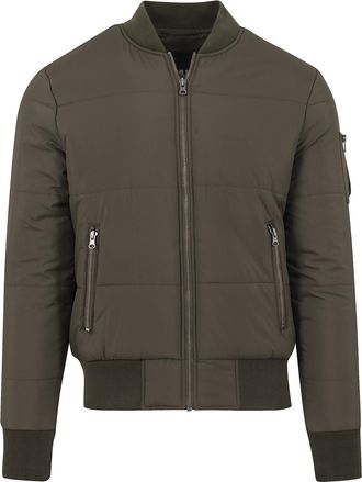 Urban Classics Herren Jacke Basic Quilt Bomber Jacket, Gr. X-Large, Gr&uuml;n (Olive 176)