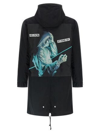 Undercover Mens Black Cotton Parka Clothing