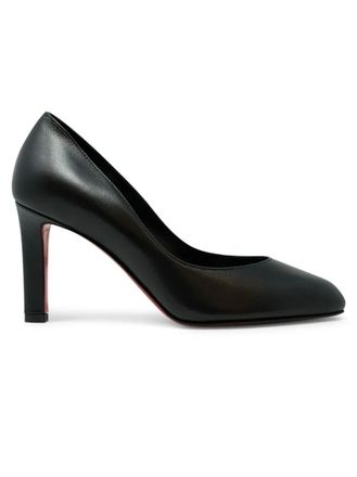 Christian Louboutin Hohe Schuhe - Pointed Toe Black Nappa Leather Pumps With Signatu - Gr. 37,5 (EU) - in Schwarz - f&uuml;r Damen