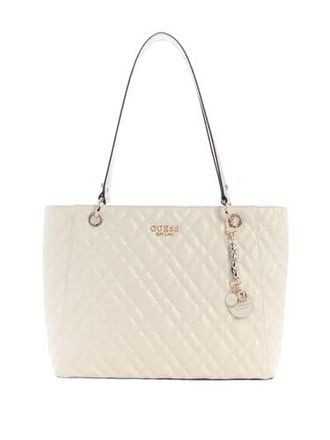 Guess sac &agrave; &eacute;paule Isemay Noel Tote Cream White &eacute;cru